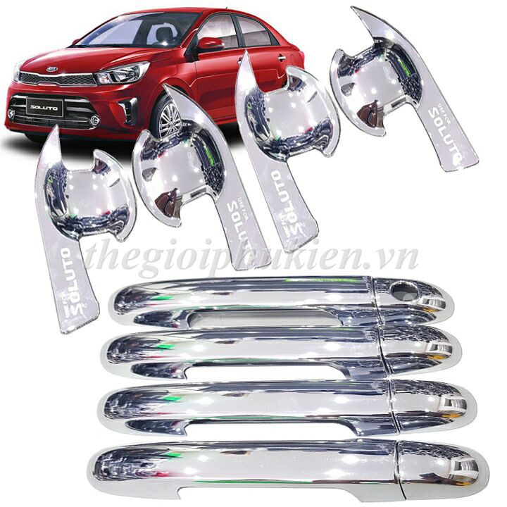 Ốp Tay Nắm Cửa Xe KIA Soluto 2019 mạ crom - MixASale