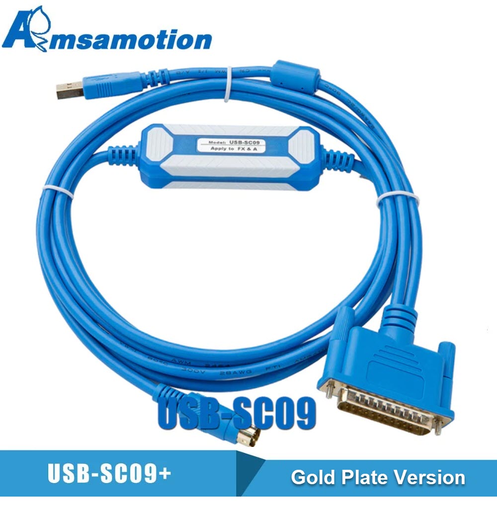 Amsamotion Cáp lập trình PLC Mitsubishi USB-SC09 Mitsubishi FX và A ...