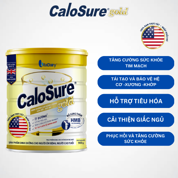 Sữa bột Calosure Gold ít đường 900g giúp tăng cường sức khỏe tim mạch ...