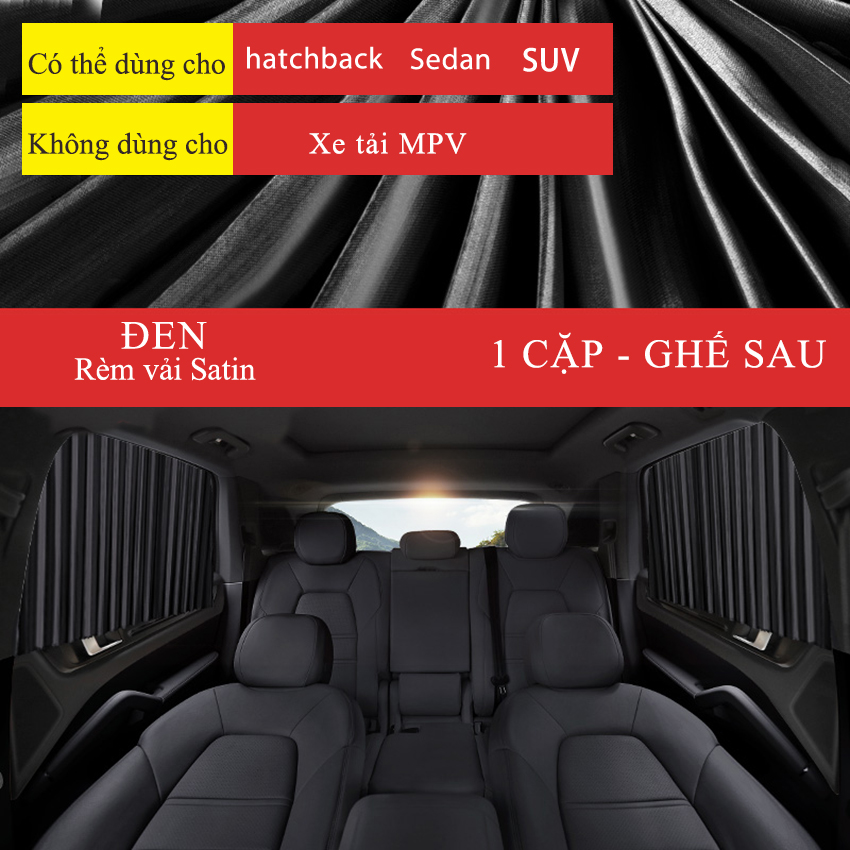 Rèm vải che xe ô tô Bộ 4 rèm cửa cánh ô tô Combo rèm xe hơi Rèm vải ...