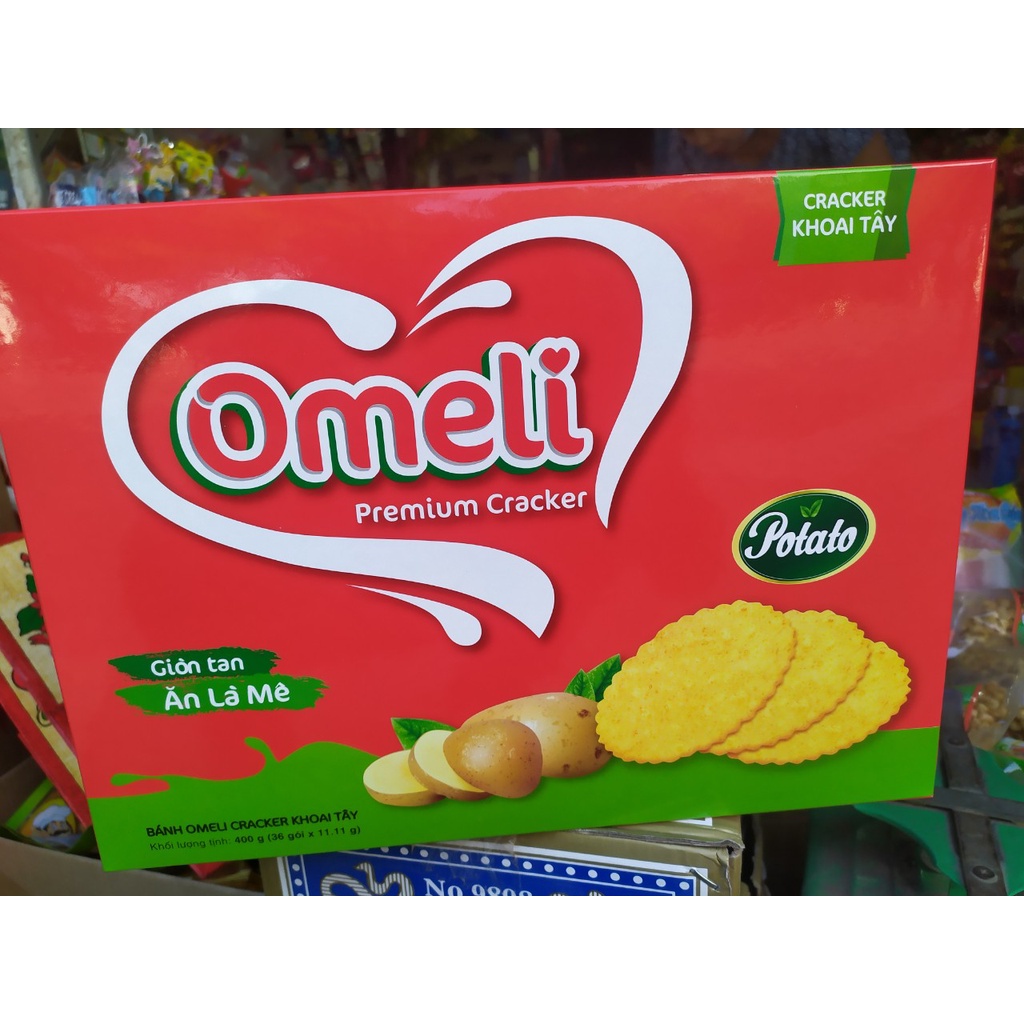 Có video Hộp giấy 400g Omeli Cracker khoai tây kèm túi xách | Lazada.vn