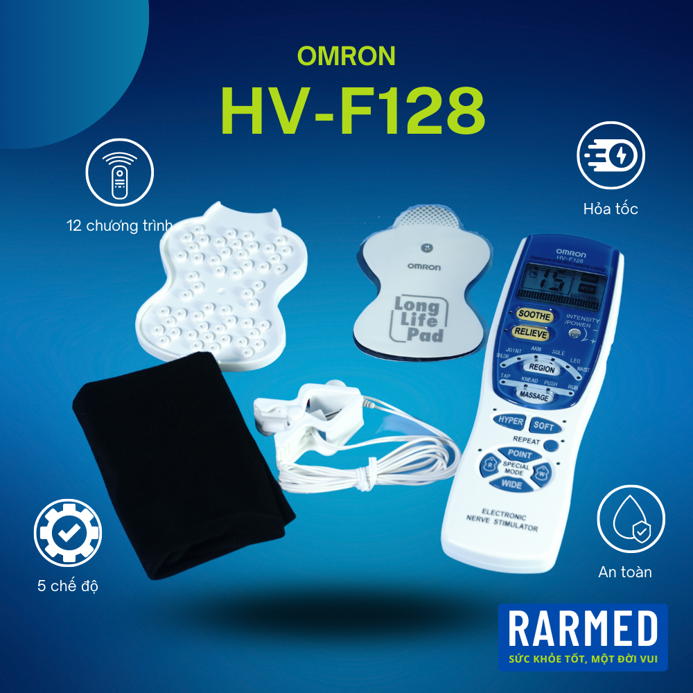 Máy massage xung điện trị liệu Omron HV-F128 giảm đau hiệu quả | Lazada.vn