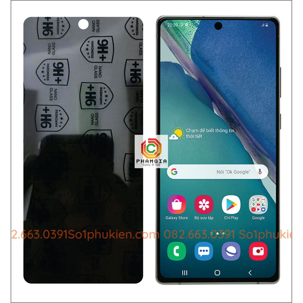 Dán cường lực chống nhìn trộm Samsung Note 20 dẻo nano - MixASale
