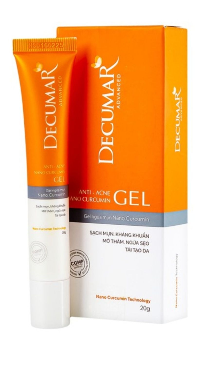 Gel Nghệ Decumar Advanced sạch mụn kháng khuẩn mờ thâm ngừa sẹo tái tạo da tube 20g - MixASale