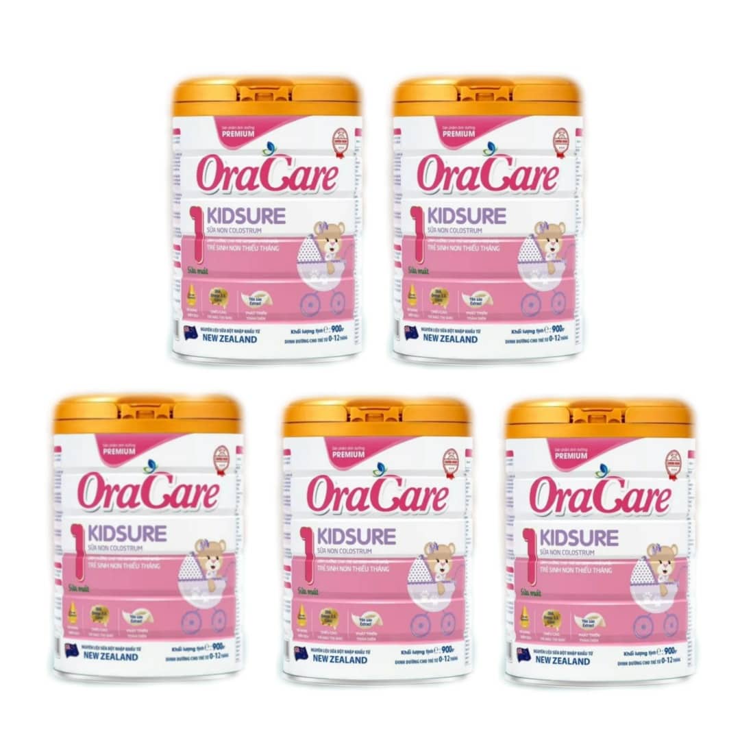 Combo 5 lon sữa OraCare Pedia Gold lon 900g - Dinh dưỡng cho trẻ biếng ...