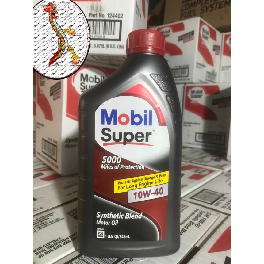 nhớt xe tay ga Mobil Super 5000 10W40 946ml, nhớt xe ga mobil Super ...