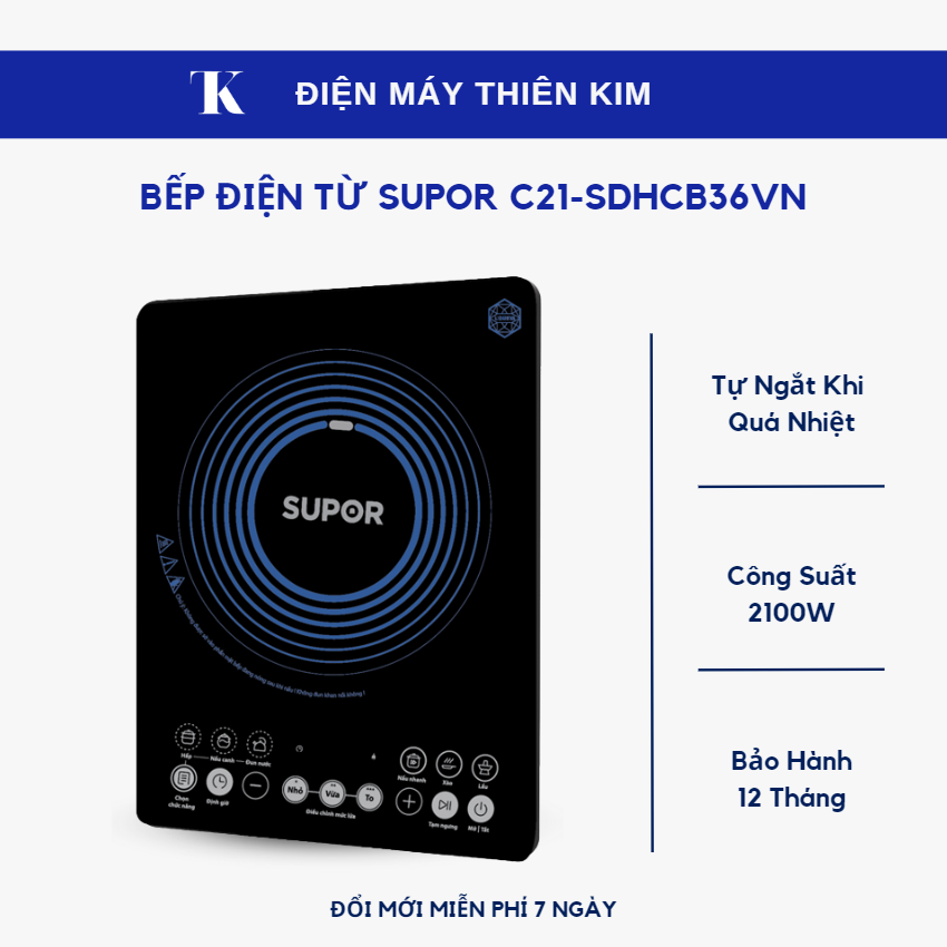 Bếp điện từ Supor C21-SDHCB36VN - 2100W bếp từ cảm ứng - Bảo Hành 12 ...