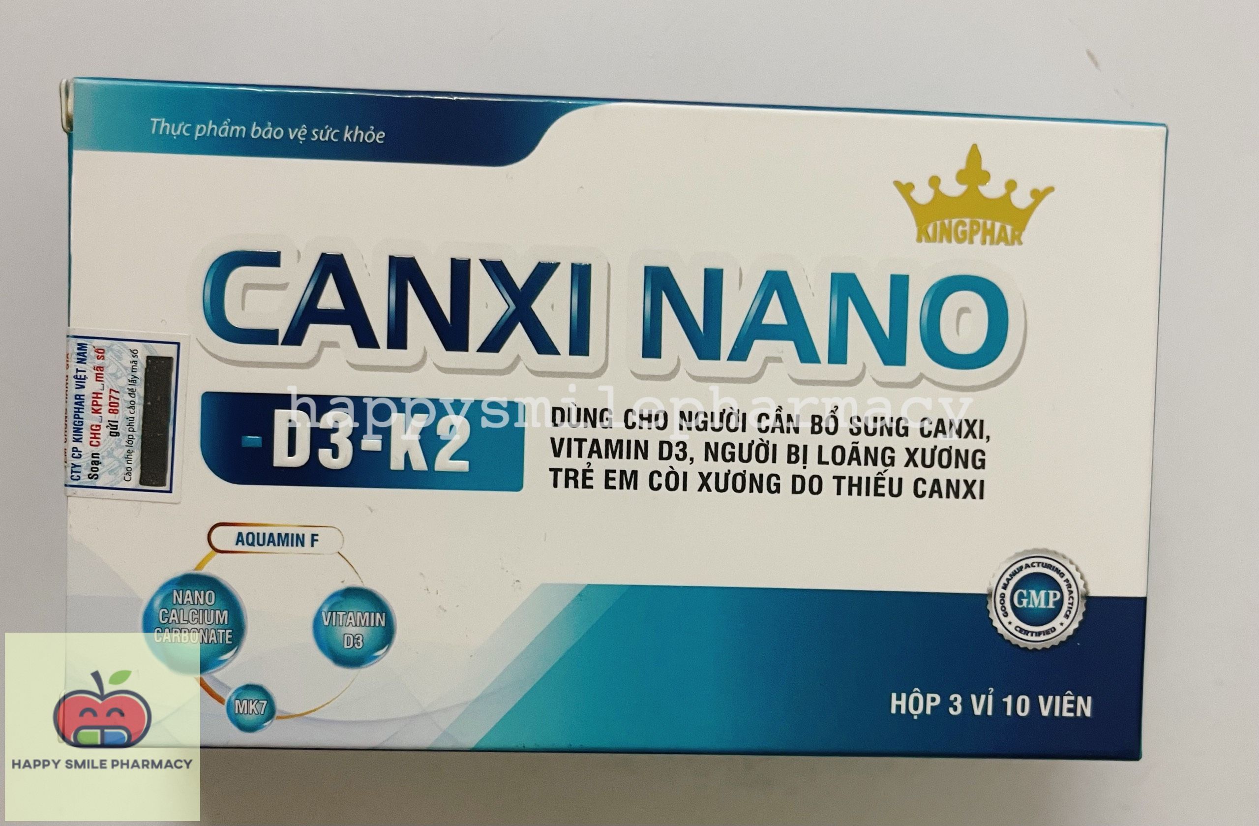 CANXI NANO D3 K2 (30 viên) - bổ sung canxi và vitamin | Lazada.vn