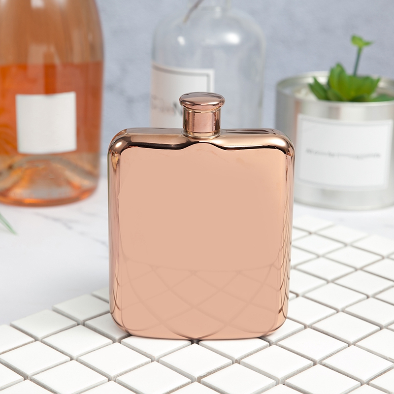 Rose Gold 6 Oz Stainless Steel Vodka Hip Flask Flask for Alcohol Bottle ...