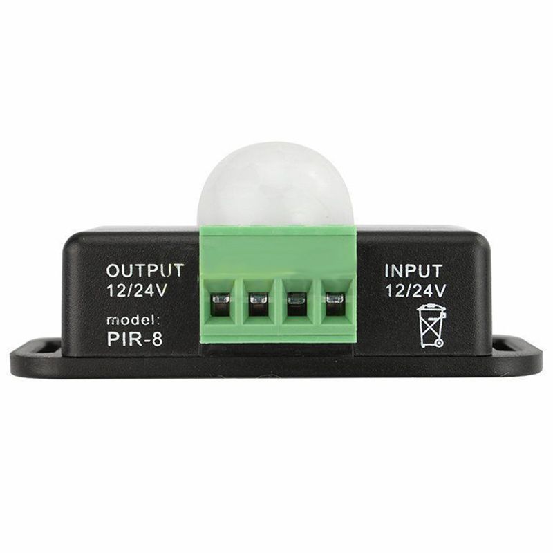 2 X DC 12V/24V 8A Body Infrared PIR Motion Sensor Switch LED Light ...