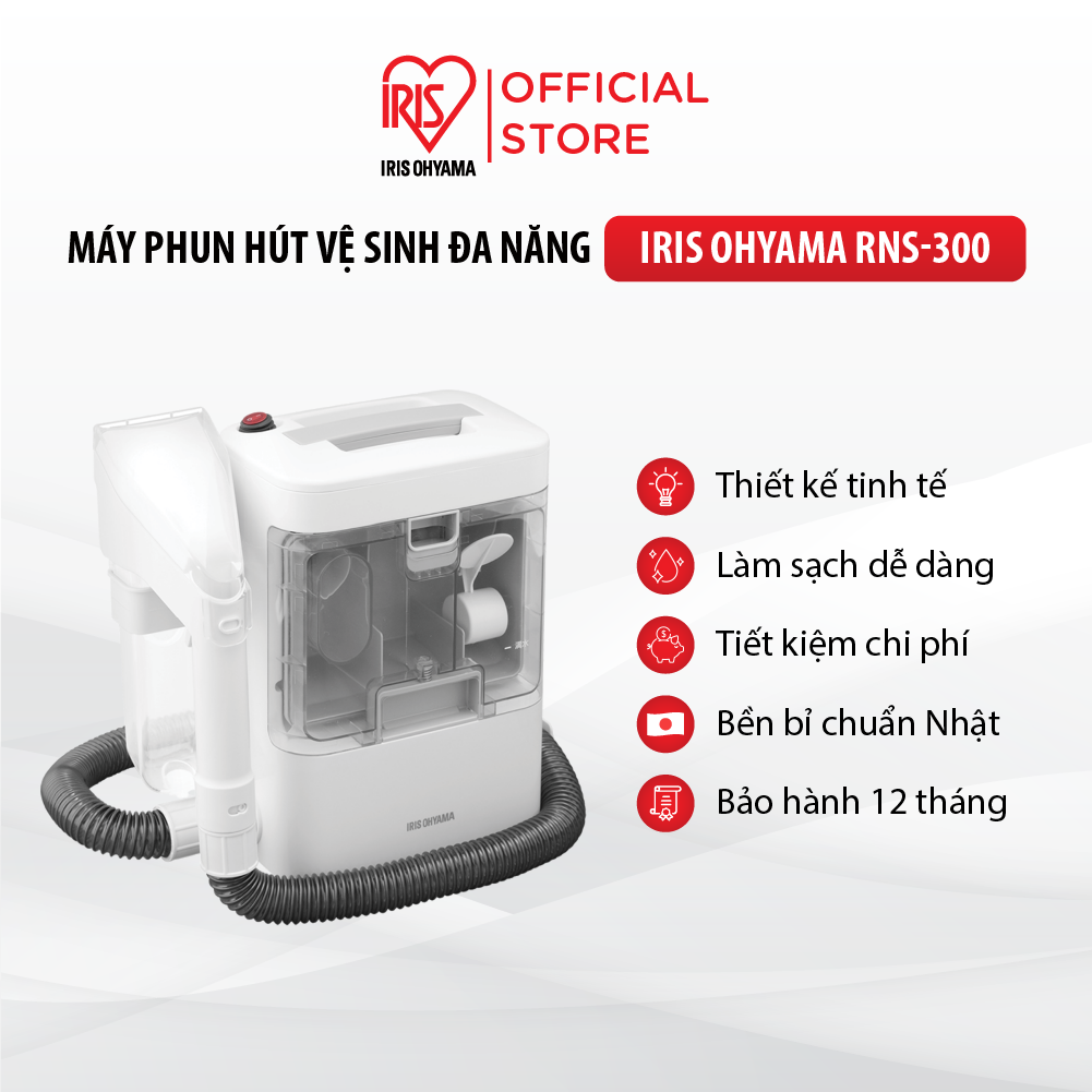 Máy phun hút giặt chăn, đệm, thảm, sofa, ghế ngồi ô tô Iris Ohyama RNS-300 | Lazada.vn