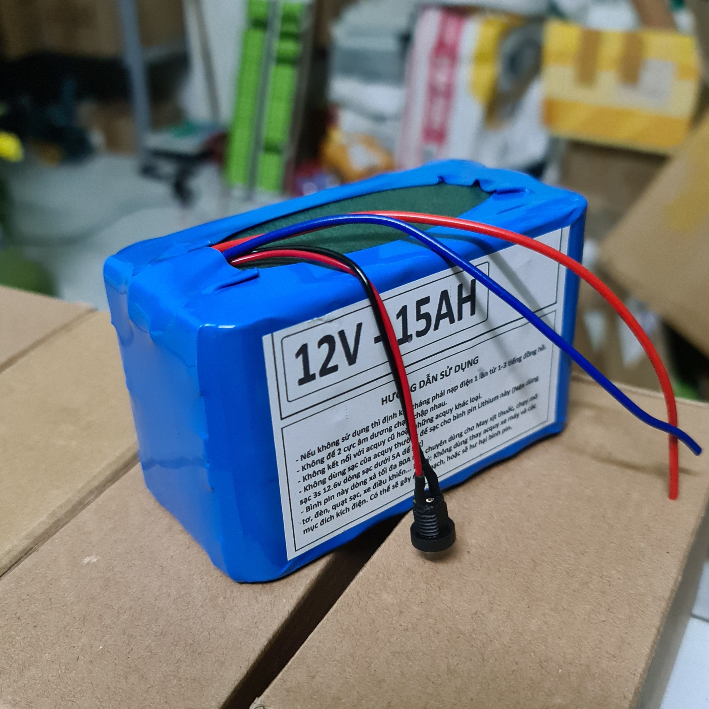 Bình acquy pin 12.6V-15.000MAH (15AH) 60A MAX. Khối pin 3S được đóng từ ...