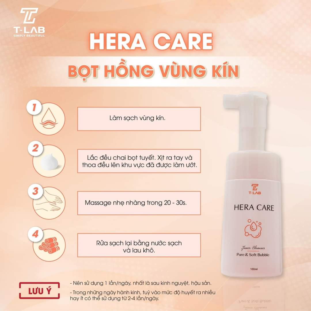 Bọt vệ sinh Hera Care T.LAB - X3 tác động - Hàng chính hãng T.LAB - Cam kết dùng là thích ...