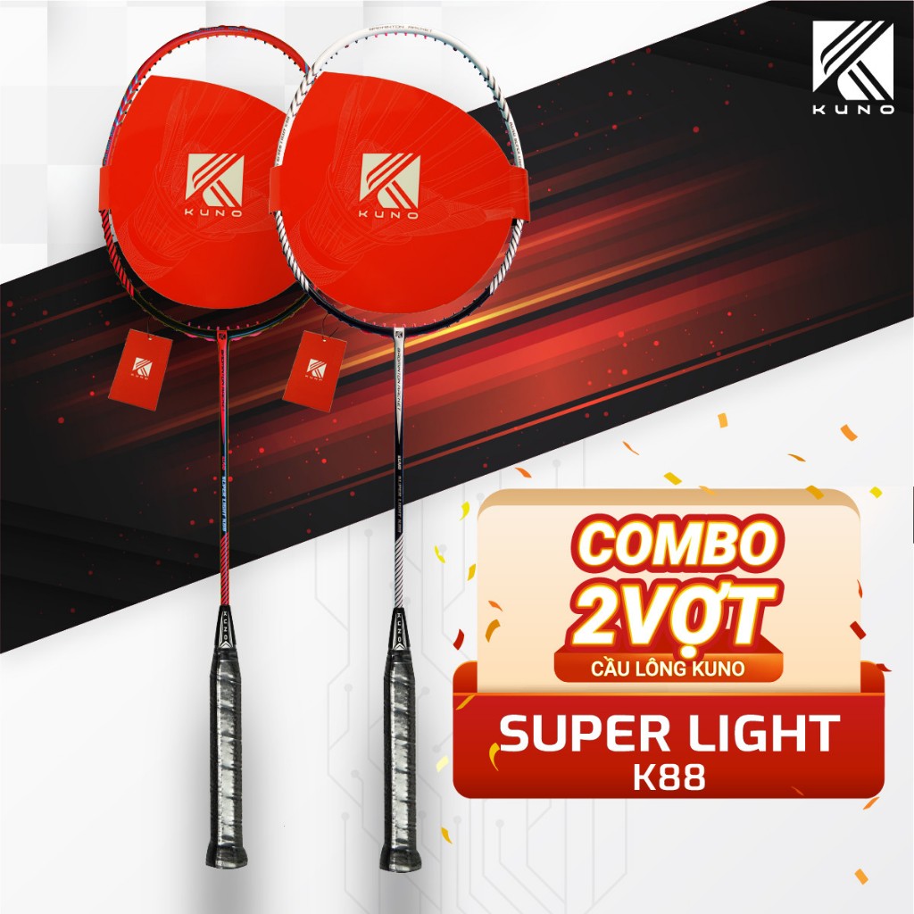 Combo 2 Vợt Cầu Lông 6U KUNO K88 Super Light Khung Carbon Trọng Lượng ...