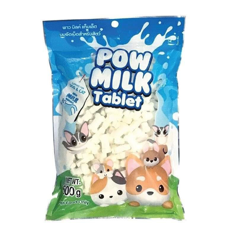 Kẹo xương sữa dê POW MILK TABLET dành cho chó mèo và thú nhỏ 500g ...