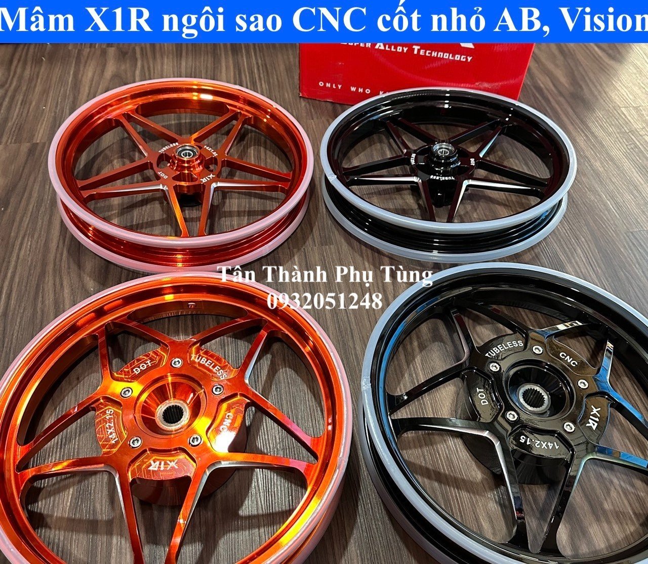 Mâm X1R CNC ngôi sao cốt nhỏ Air Blade Vision Scoopy chính hãng ...