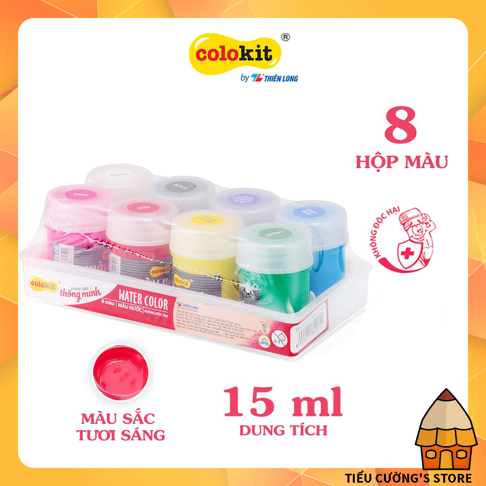 Màu nước Vĩ 8 Màu Cao Cấp Thiên Long Colokit WACO 03 màu đẹp lâu khô ...