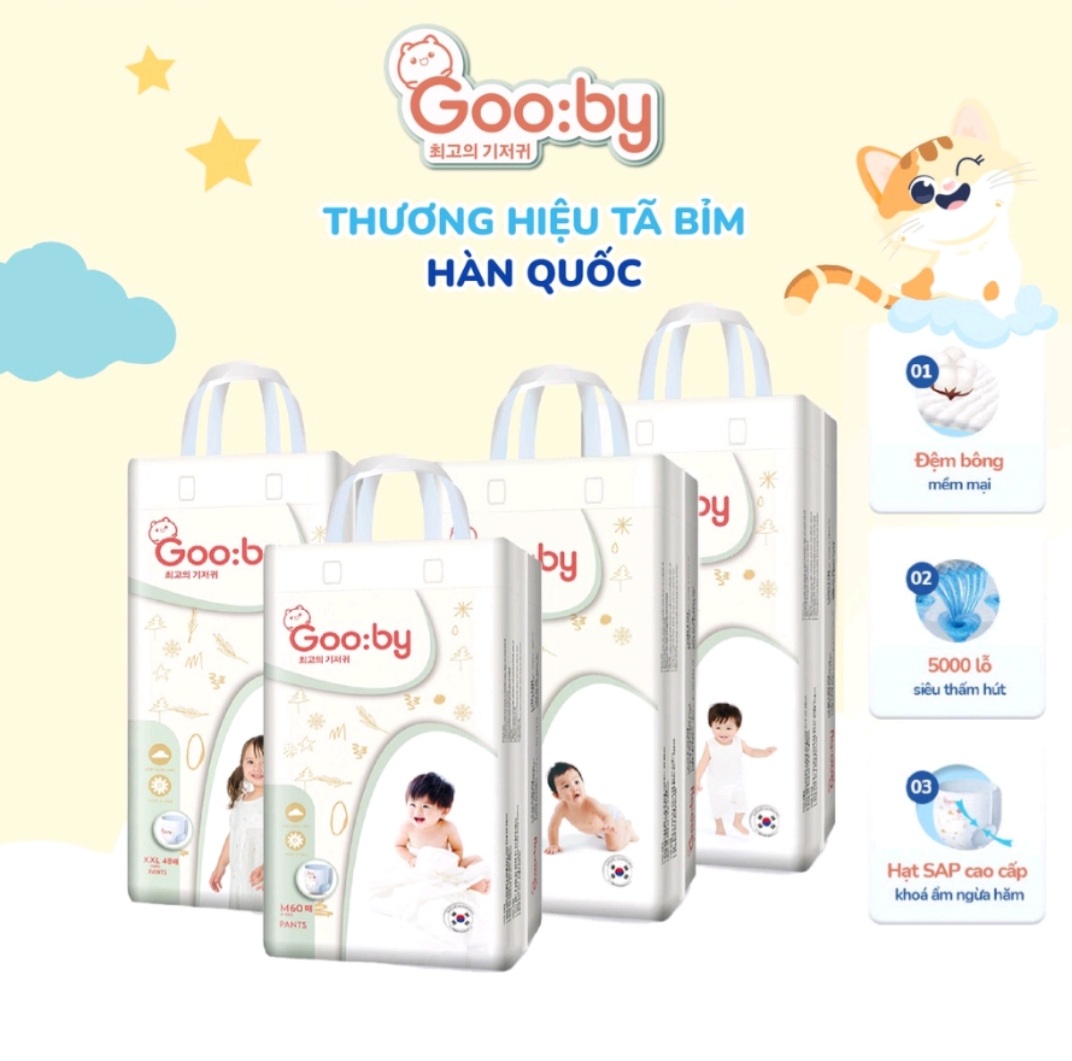 Bỉm mẫu dùng thử Tãbỉm Gooby Premium ( Bỉm Gooby Đêm ) Siêu mềm mại ...