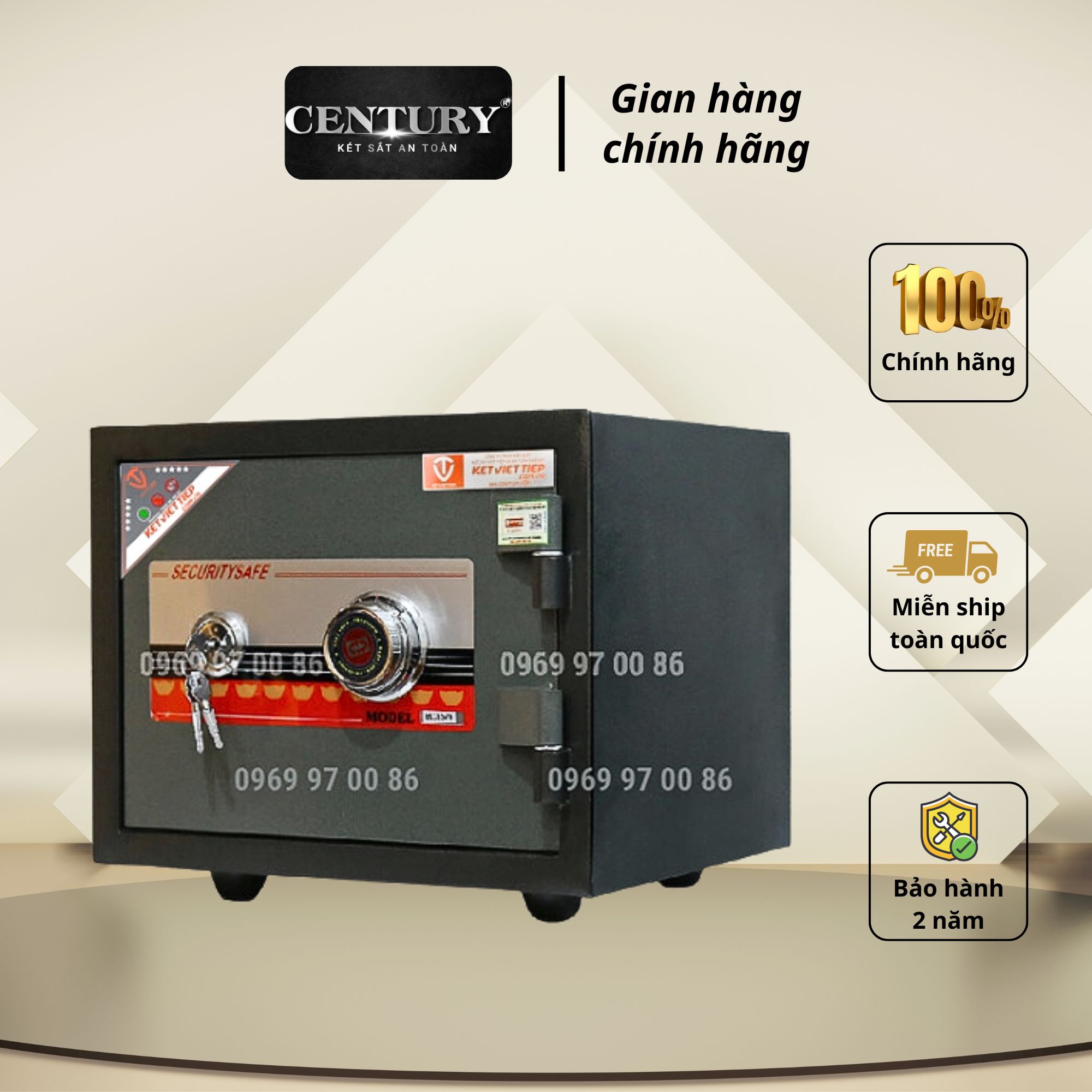 Két sắt siêu cường Century CFSC455KC nặng 110kg Két sắt khóa cơ cao cấp ...