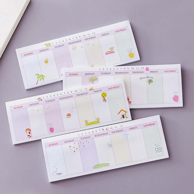 1Pc Cute Weekly Plan Paper Scrapbooking Bookmark Stickers Sticky Note ...