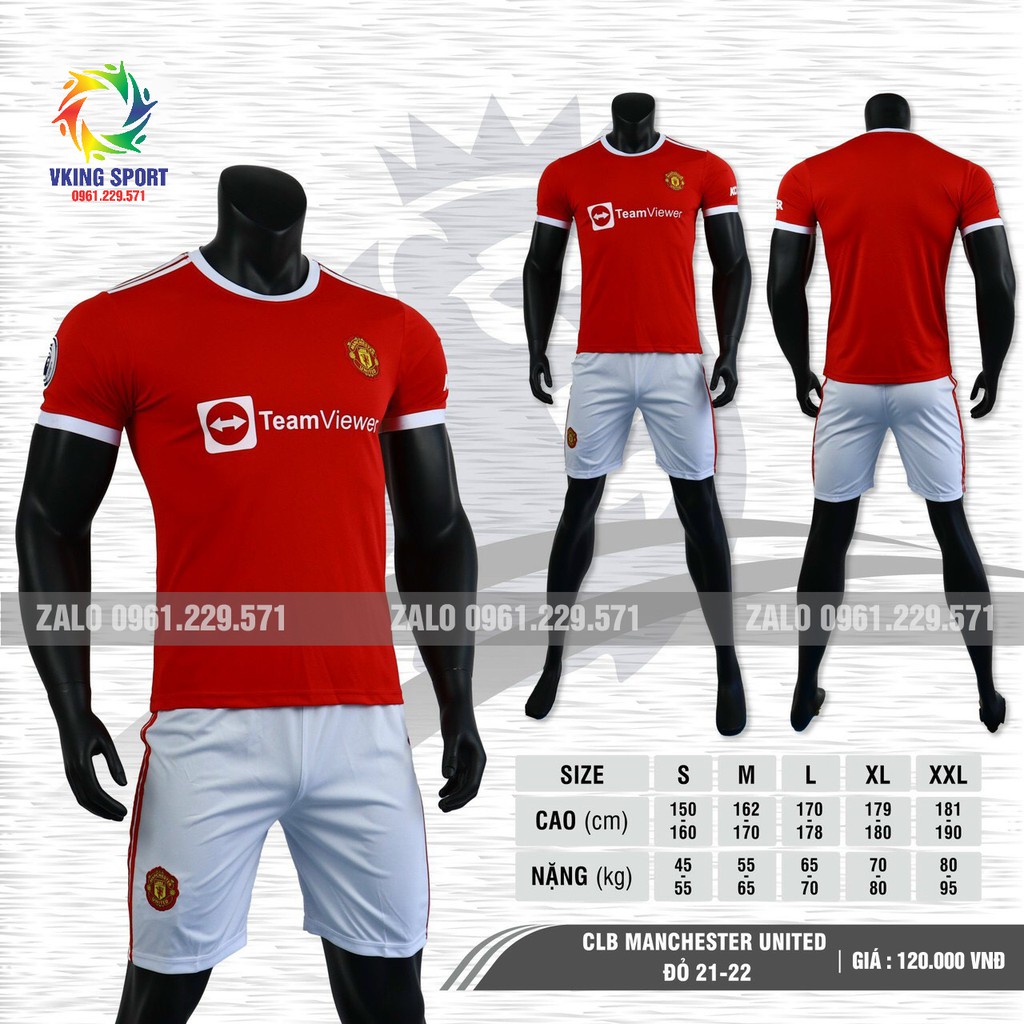 Bộ quần áo bóng đá trẻ em đồ đá banh trẻ em CLB MU Manchester United ...
