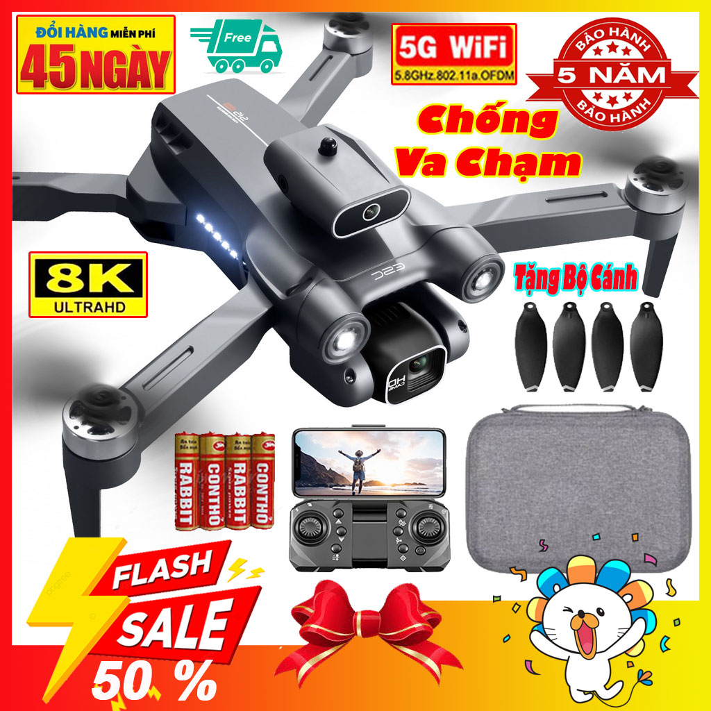 (Bảo Hành 5 Năm) Máy Bay Flycam Camera 6K S1S Pro Max Drone Điều Khiển ...