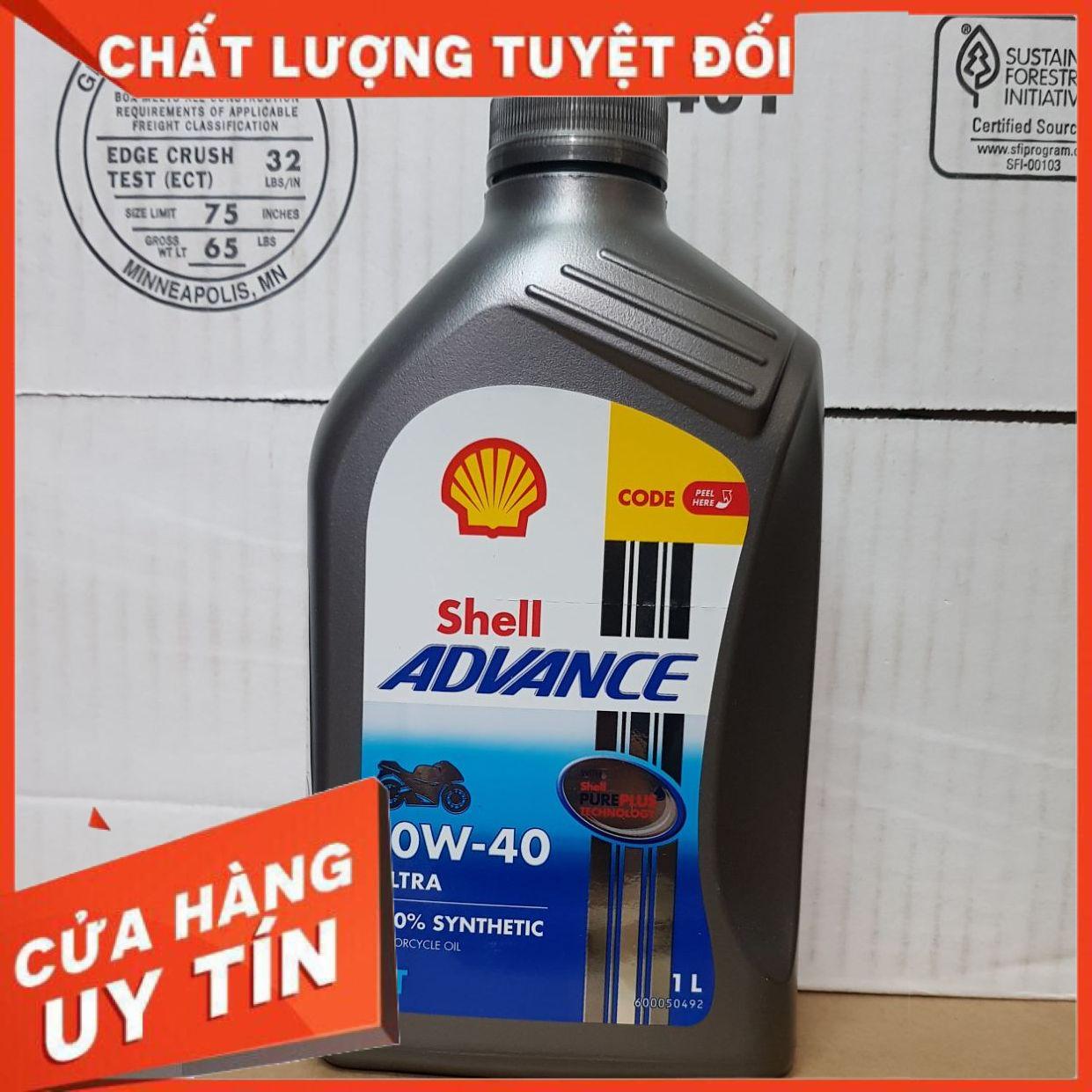 [Siêu Sale] nhớt Shell Advance Ultra 10W40 1L, nhớt shell xe số xe côn ...