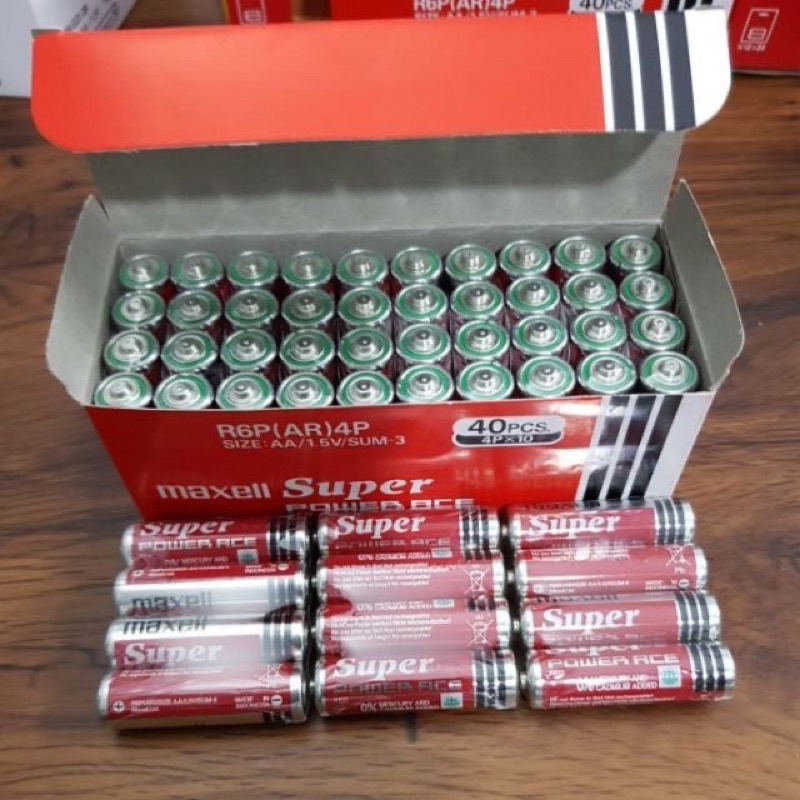 Pin Maxell tiểu AA (2A 1.5V) R6P chính hãng MADE IN INDONESIA( hộp 40 ...