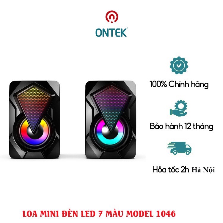 BH 12 THÁNG - LED 7 MÀU Bộ 02 Loa vi tính-loa máy tính- loa laptop mini ...