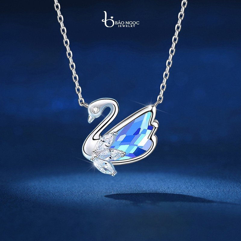 12h 159 Deal LẮc NgỌc Trai 99k Dây Chuyền Nữ Bạc S925 Vòng Cổ Bạc Nữ Đá Zirconia Thiên Nga Cổ