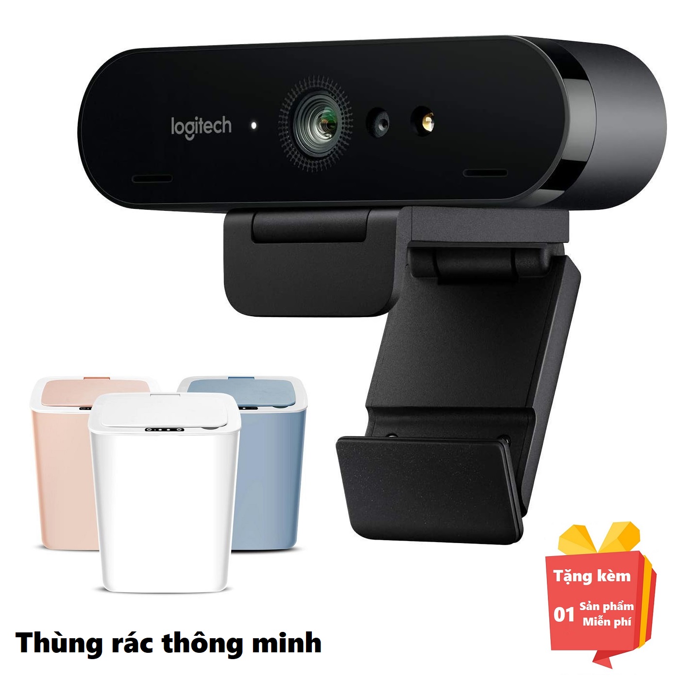 ( Tặng kèm Thùng rác thông minh cảm ứng tự động đóng mở ) Webcam ...