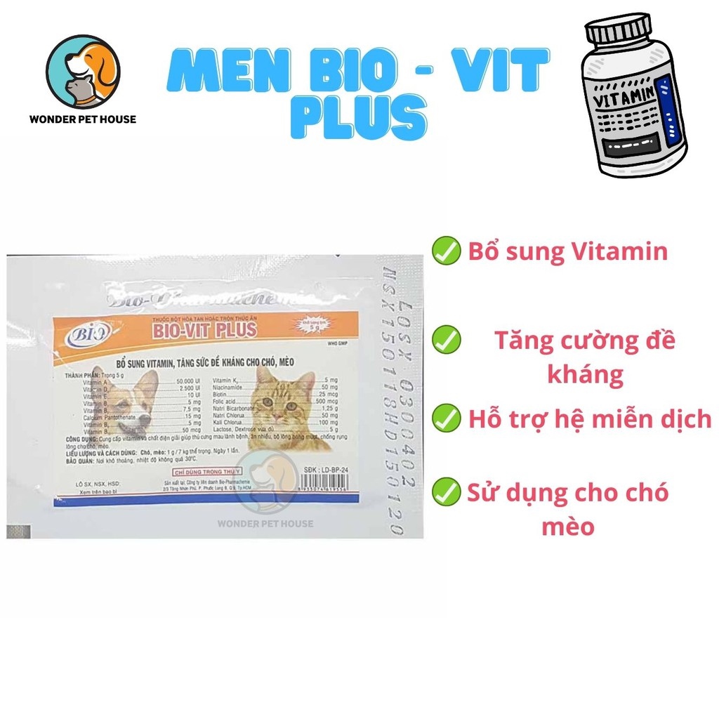 hot Gói Men Bổ Sung Vitamin Bio Vit plus Chó Mèo - Tăng sức đề kháng ...