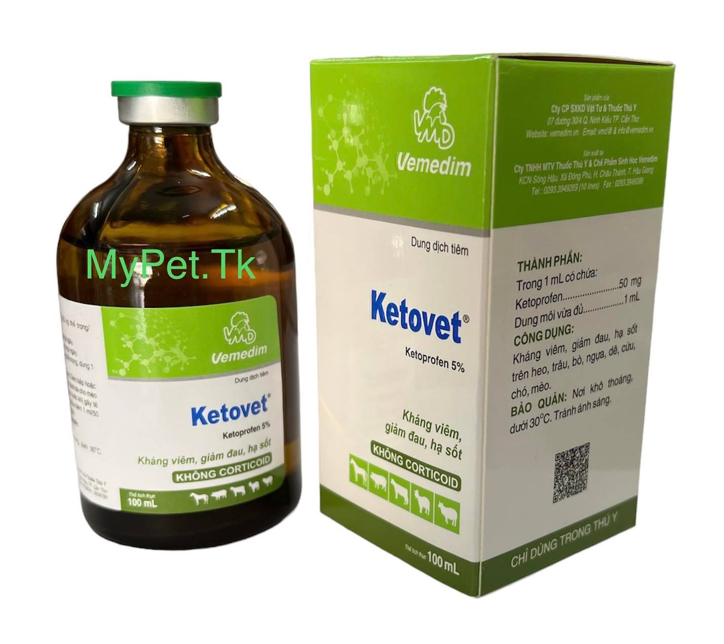 Vemedim Ketovet 100m - Giảm đau, hạ sốt, kháng viêm, không chứa ...