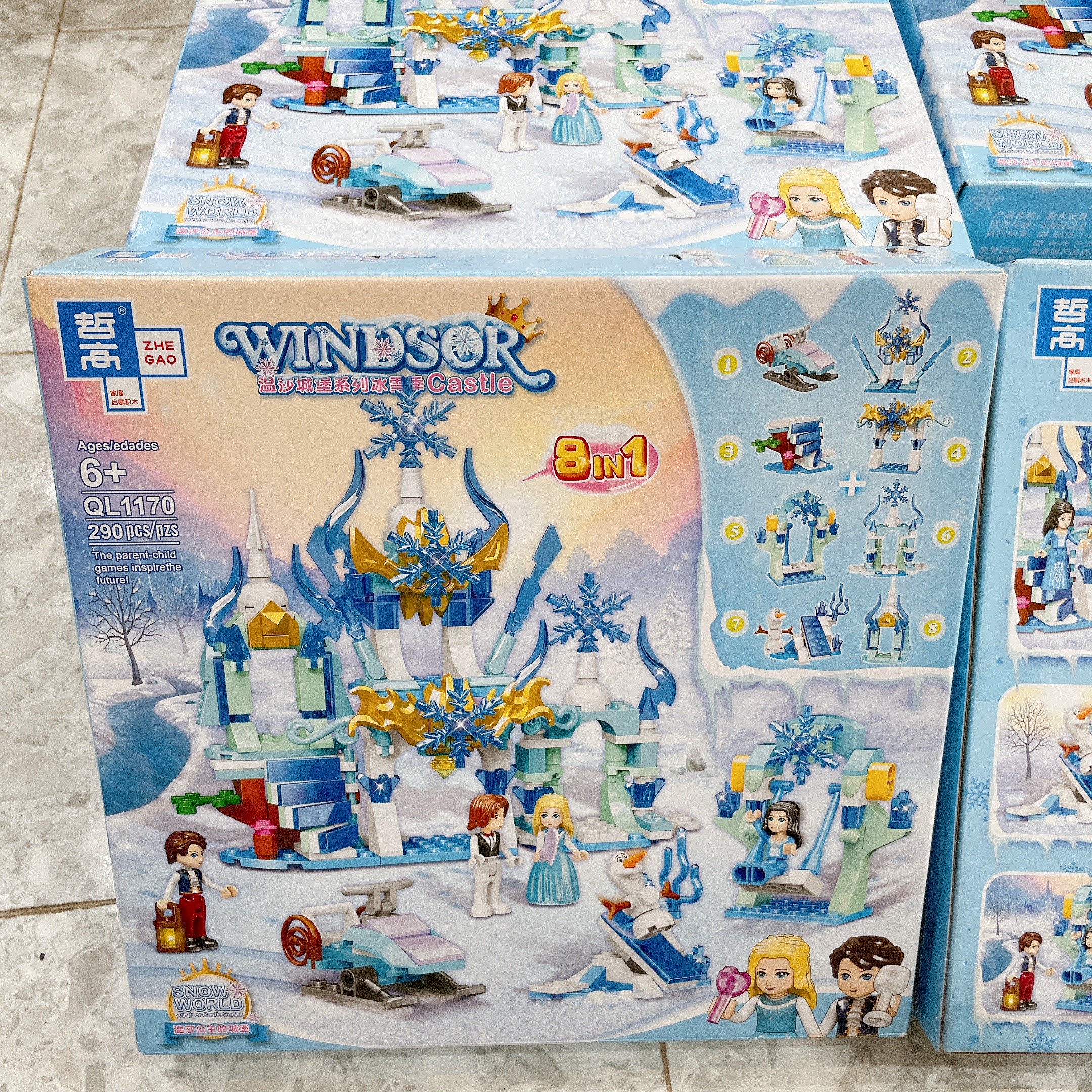 Bộ Lego WINDSOR 8 in 1 No.QL1170 290 pcs -Xây Lâu Đài Tuyết cho Trẻ Em ...