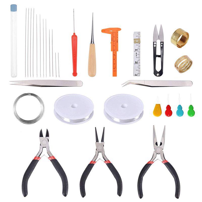32Pcs Jewelry Making Supplies Repair Kit With Jewelry Pliers And ...
