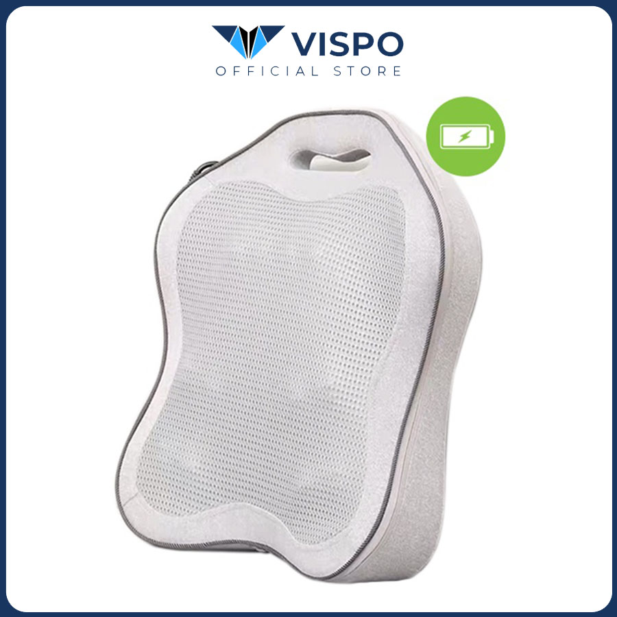 Gối Massage Cao Cấp Vispo Vpg21 Máy Mát Xa Bi Xoay Kèm Con Lăn Và Chế độ Nhiệt Hồng Ngoại
