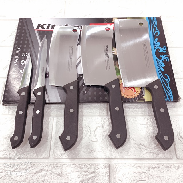 Bộ dao Thai Lan cao cấp trọn bộ dao 5 món dao gọt hoa quả dao thái thịt ...