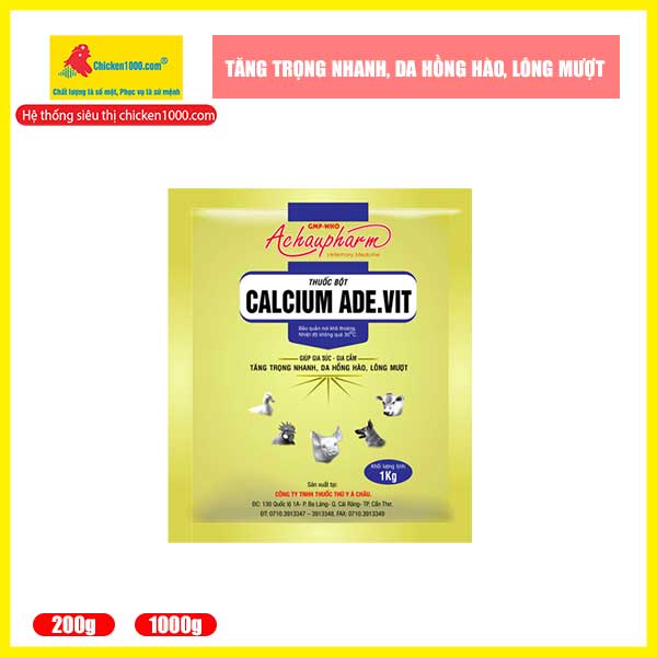 Thuốc Thú Y Calcium ADE.Vit Á Châu Bổ Sung Canxi, Khoáng Tổng Hợp Cho ...