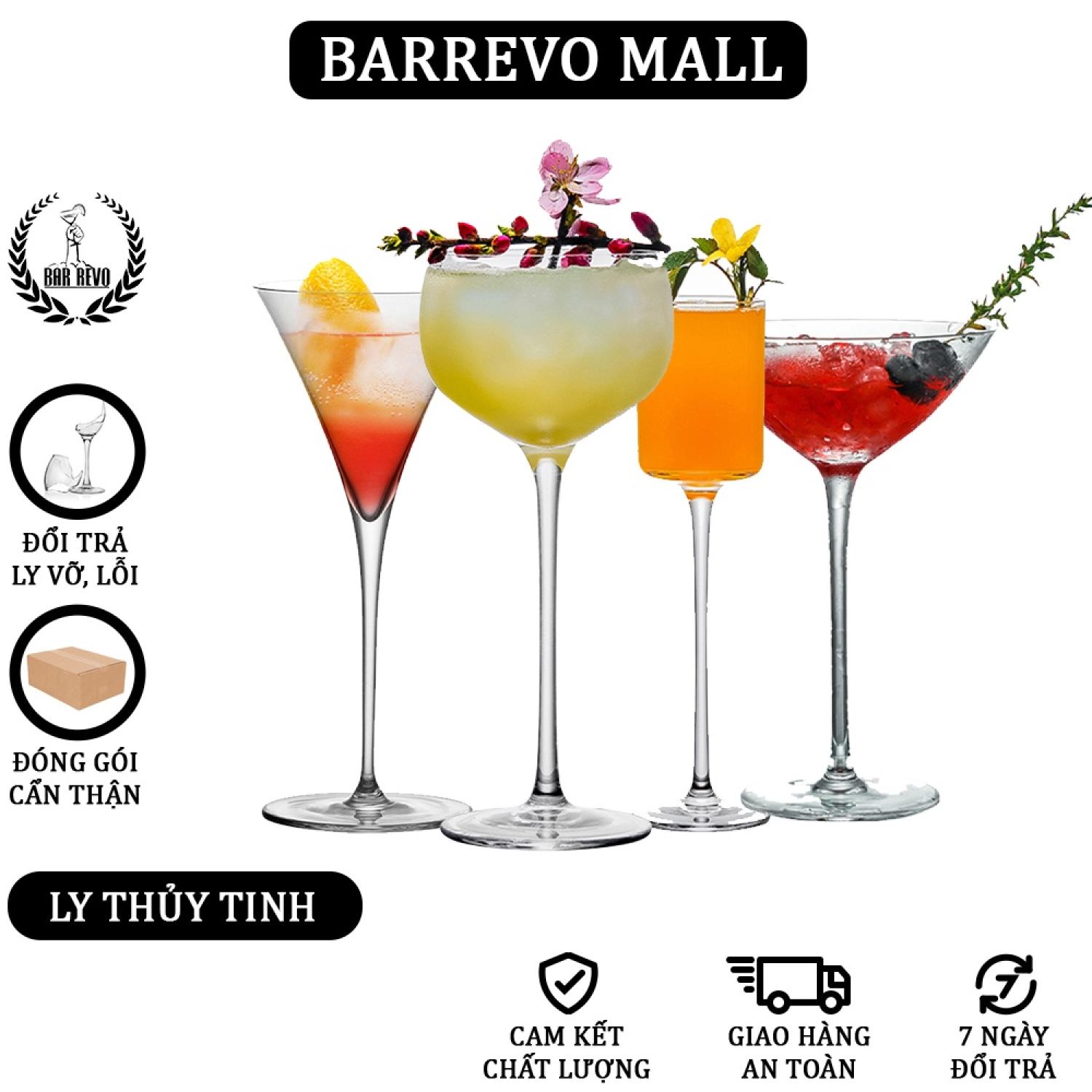 Ly Cocktail Thủy Tinh Barrevo - Cocktail Glass - MixASale