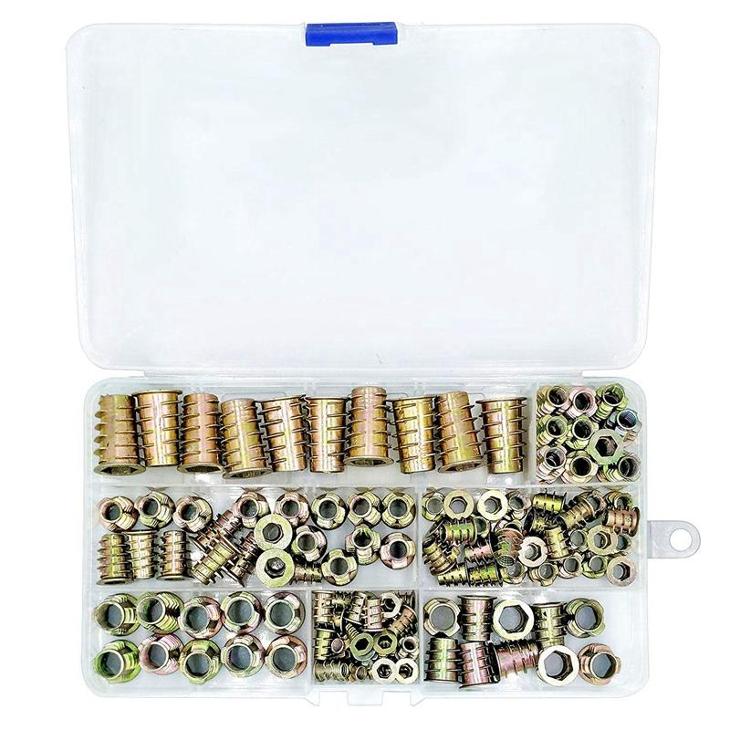 120 Piece Metric Thread Insert Nut Type Tool Kit For Wood Furniture ...