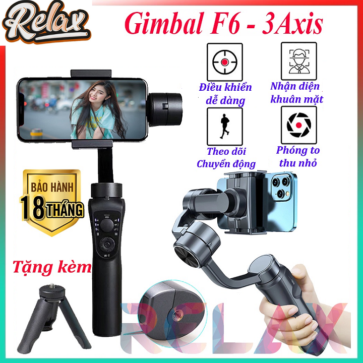Gậy chống rung gimbal F6 - chống rung cực độ điều khiển 4 chiều dễ dàng, Gậy quay phim điện ...