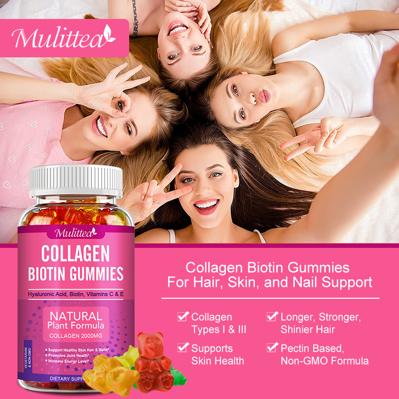 Mulitea Collagen Glue với Biotin cho tăng trưởng tóc Chăm sóc da móng ...