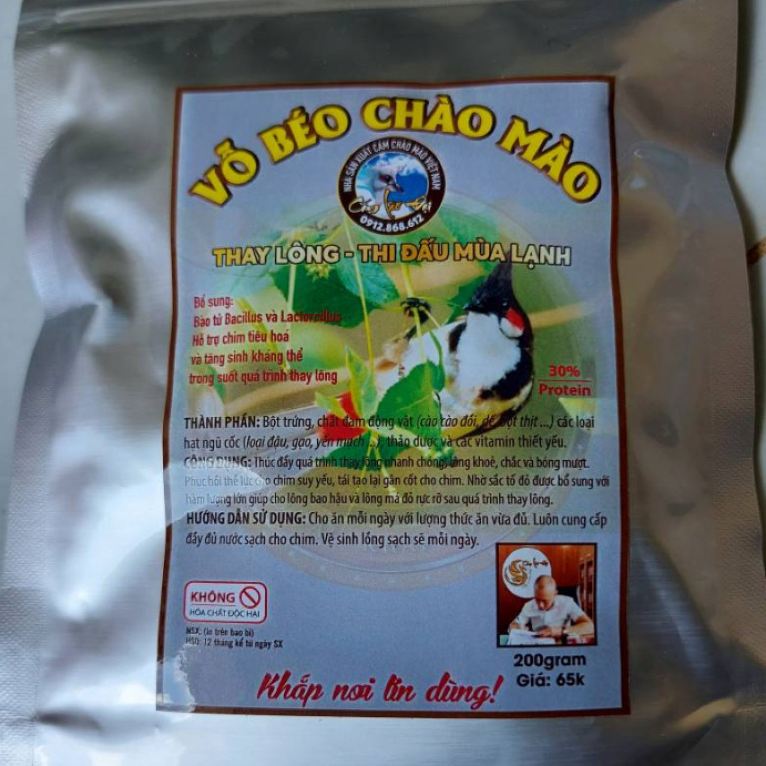 Cám Lão Đại Chính hãng cho chim chào mào - Cám Vỗ béo chào mào thay ...