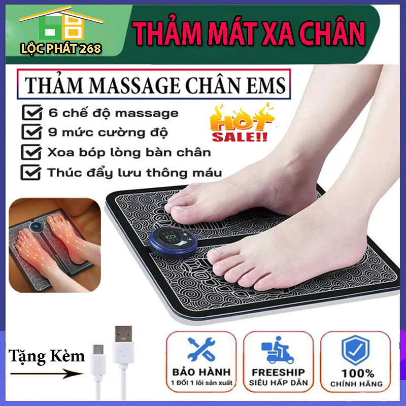 [Hàng cao cấp] Thảm mát xa chân Nhật Bản, Thảm massage chân EMS 8 chế độ 19 cường độ mát xa ...