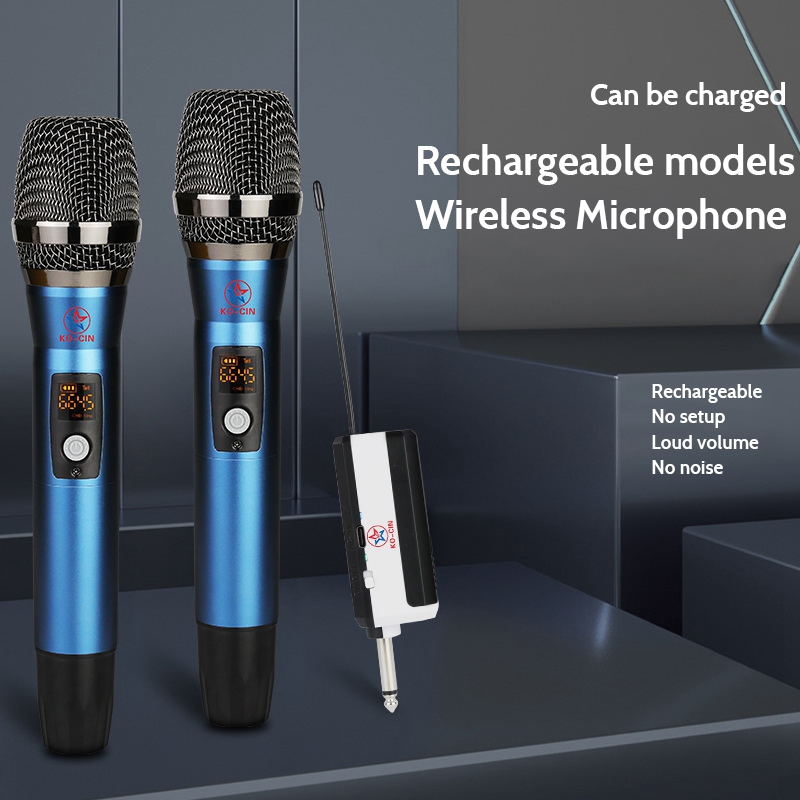 Wireless Microphone 2 Channels Handheld Microphone U-Segment FM ...
