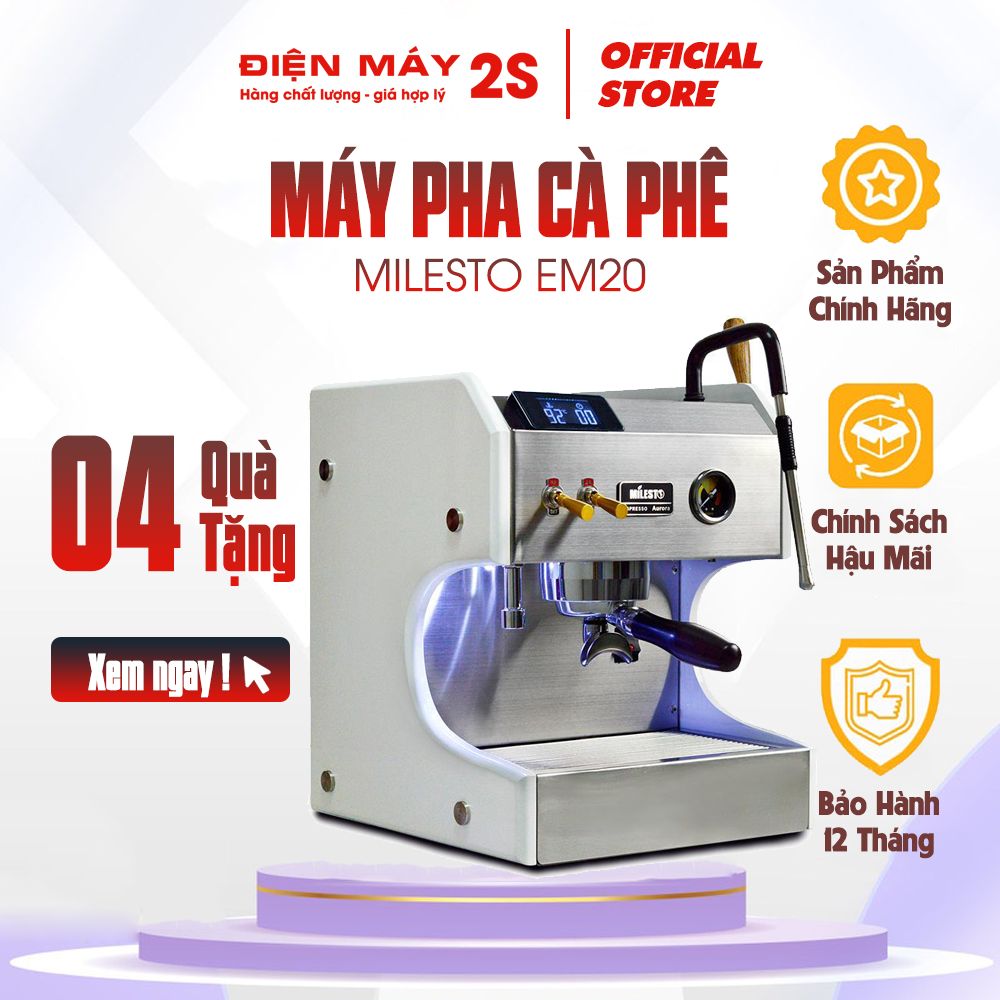 [HCM- Sẵn hàng]Máy pha cafe, máy pha Cà Phê Milesto EM20 chính hãng ...