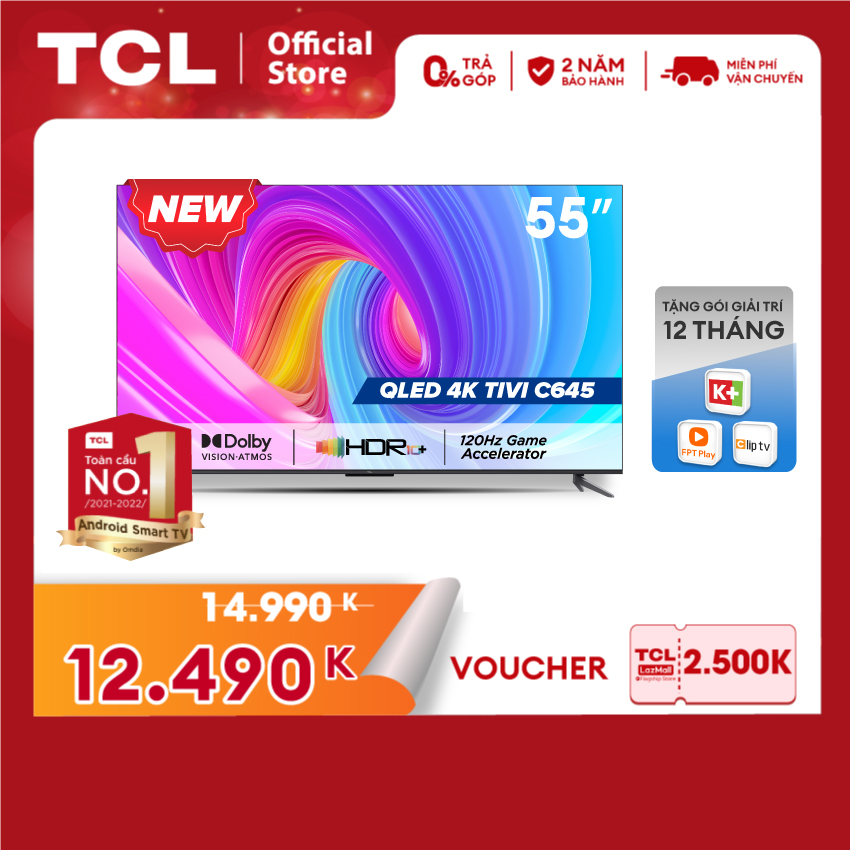 SALE SỐC 30.11 CHỈ 9.XXXK QLED TV TCL 4K UHD - Tivi 55 - 55C645 - Tivi ...