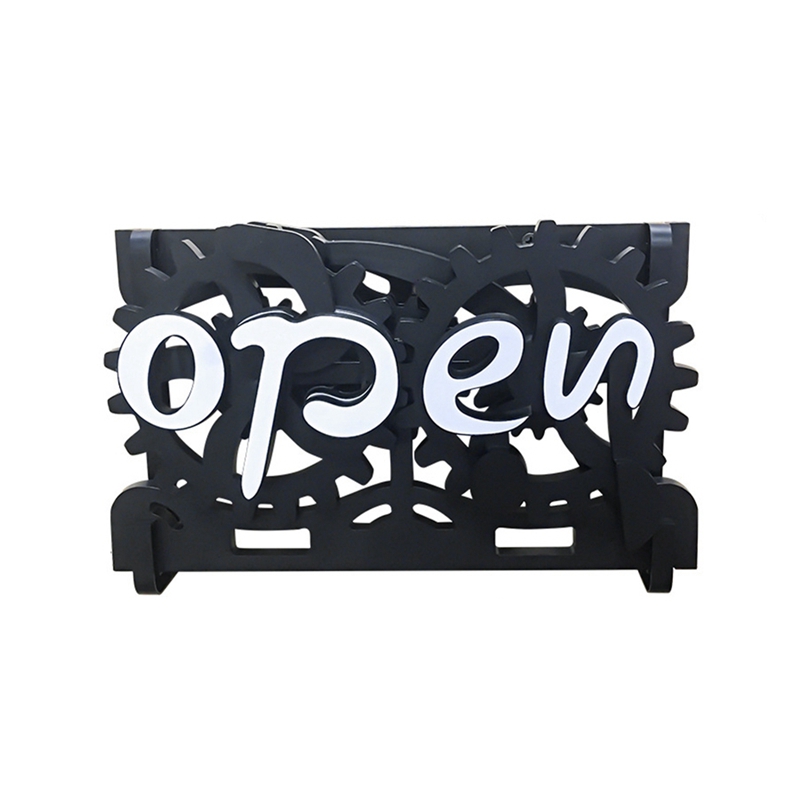 Open Closed Sign Board Hanging Door Sign Creative Gear Turn Over For open-closed-sign-board-hanging-door-sign-creative-gear-turn-over-for