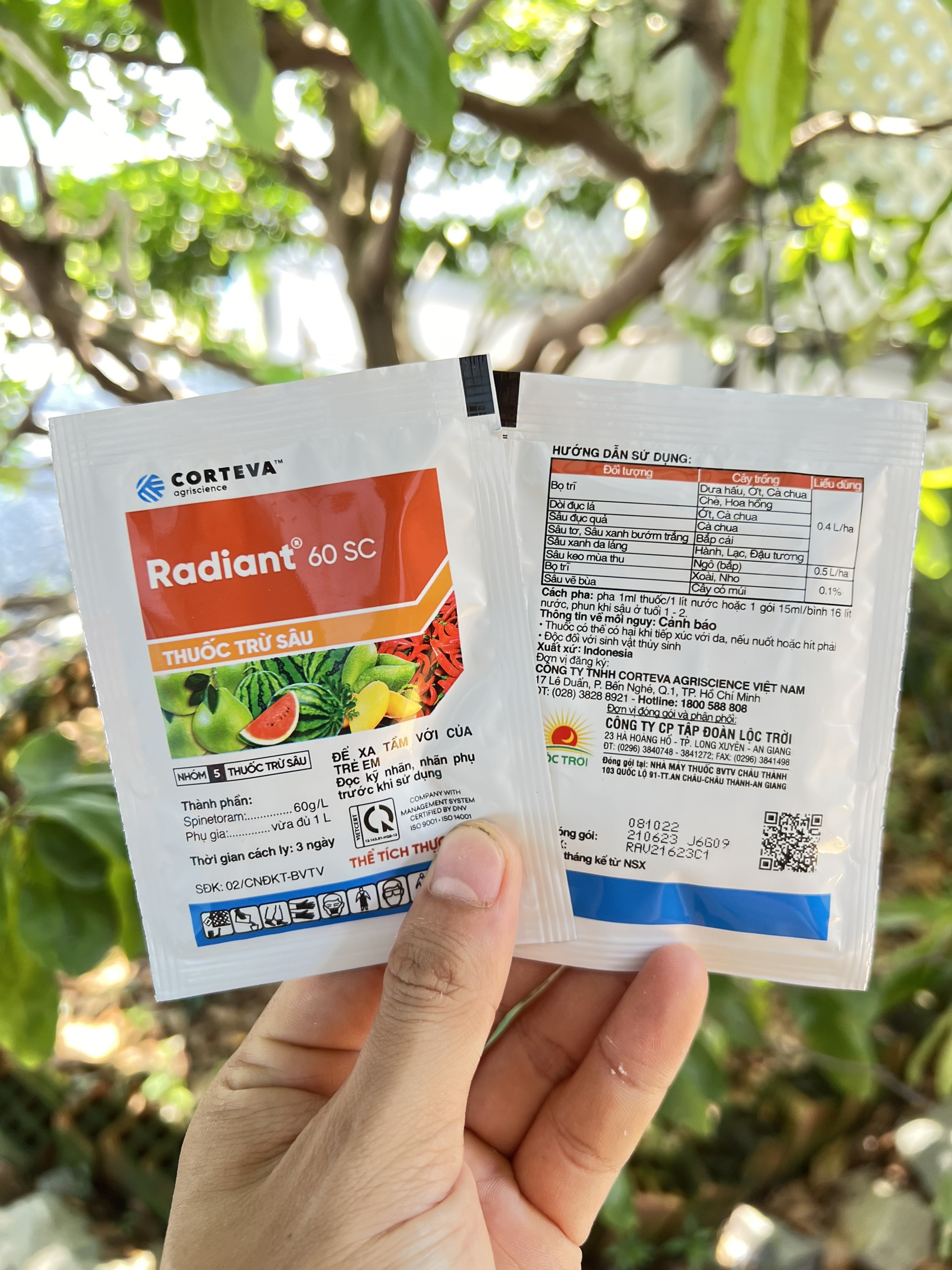 Thuốc trừ sâu Radiant sinh học Radiant 60SC cho rau màu, hoa hồng loại ...