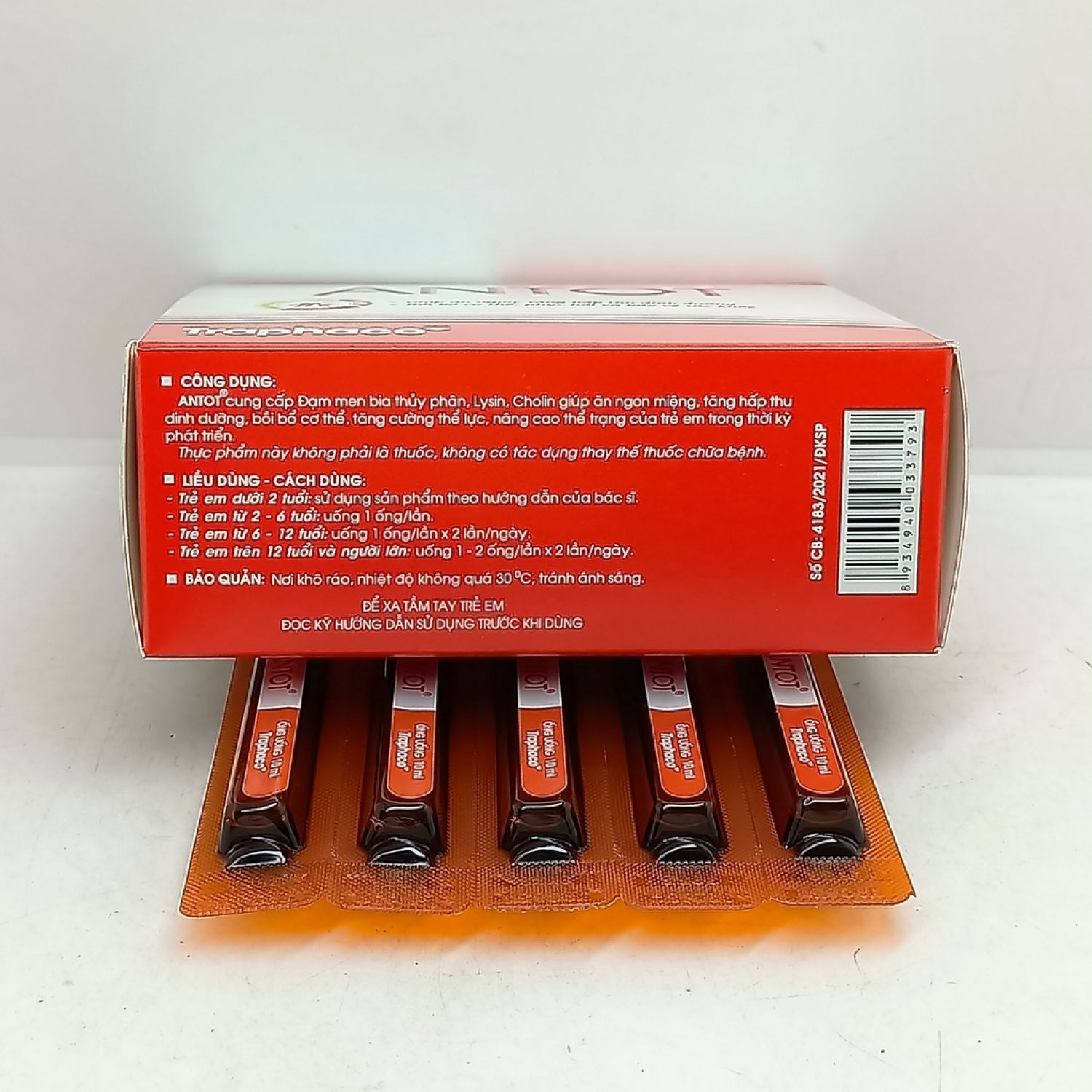 ANTOT Traphaco ống nhựa Hộp 20 ống - Hỗ trợ bé ăn ngon tăng cường hấp ...